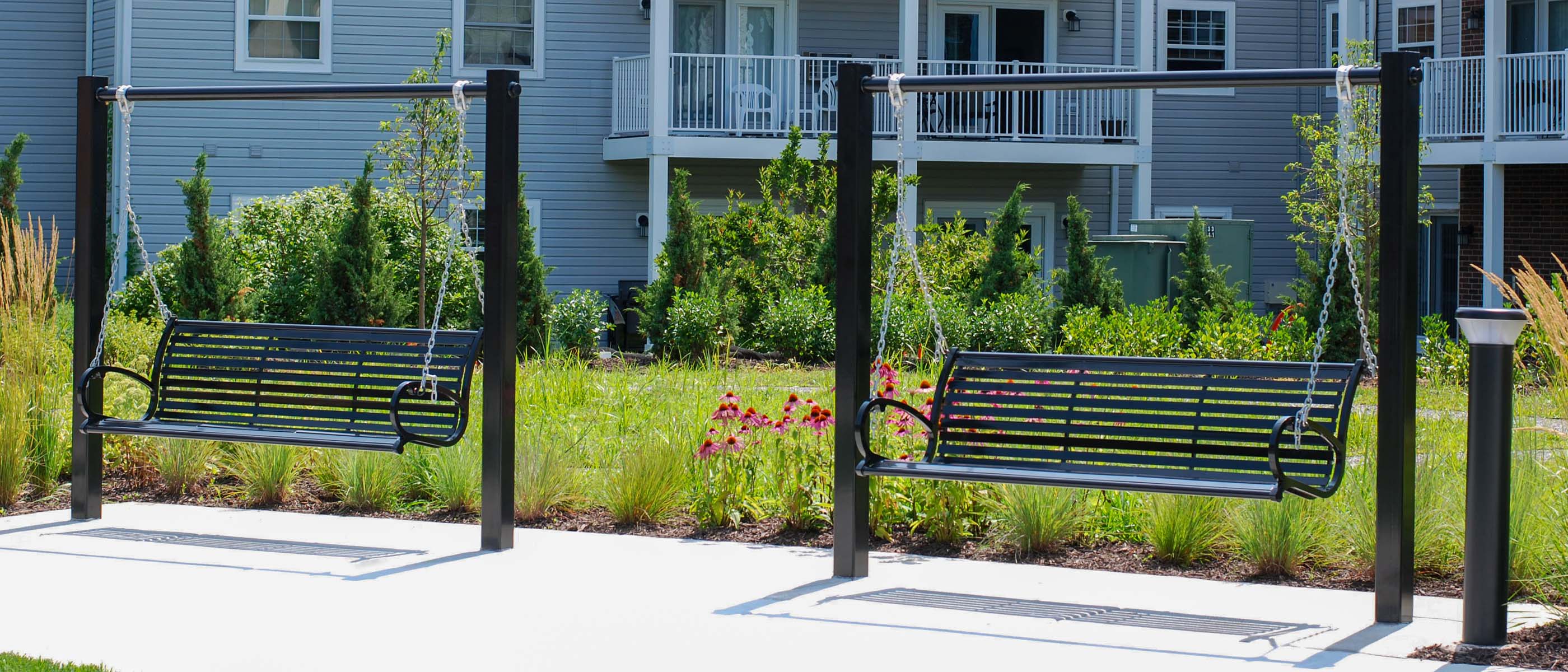 Commercial Swing Benches | Outdoor Swing Bench | Thomas Steele Site ...