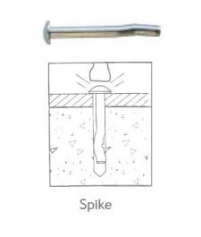 Tamper Resistant Spike Anchors
